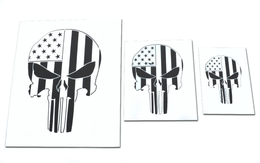 Large Medium & Small SKULL STENCILS (3 Pack) - Camo Stencils for your ...