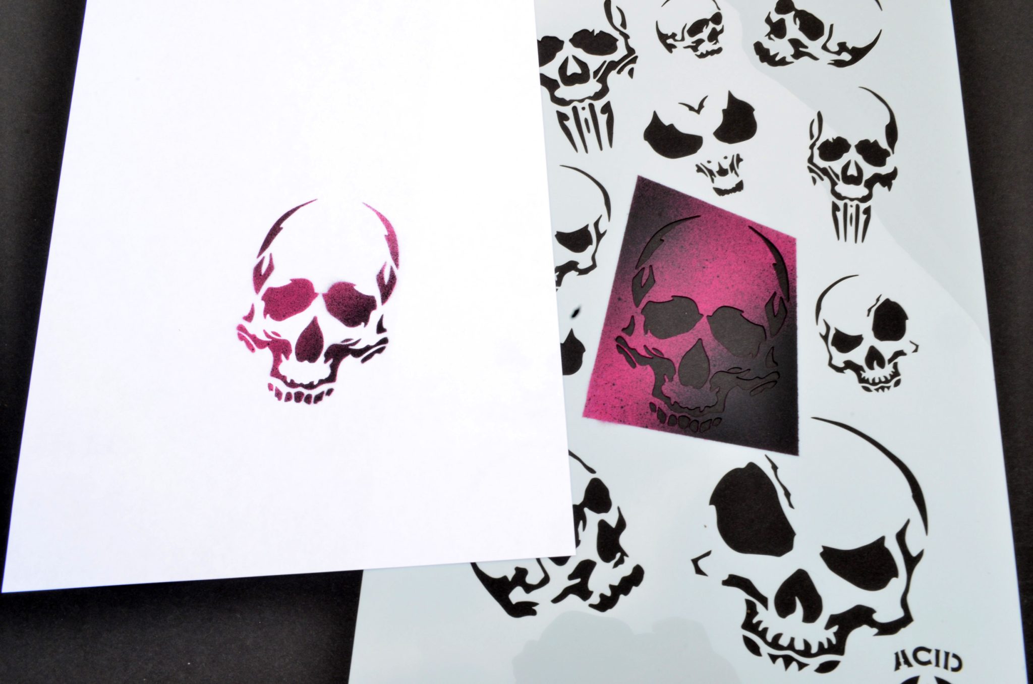 Assorted Skull Airbrush stencil set (5 Pack) - Camo Stencils for your ...