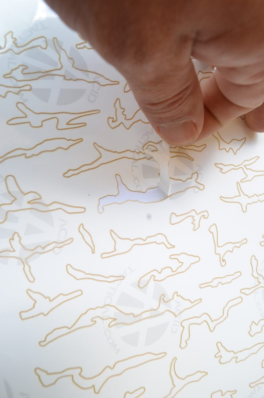 TREE BARK CAMO (2 Pack) - Camo Stencils for your Camouflage Painting Needs