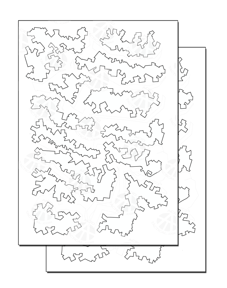 WARPED DIGITAL (2 Pack Same Design) - Camo Stencils for your Camouflage ...