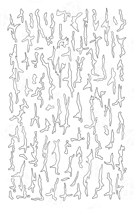 TREE BARK CAMO (2 Pack) - Camo Stencils for your Camouflage Painting Needs