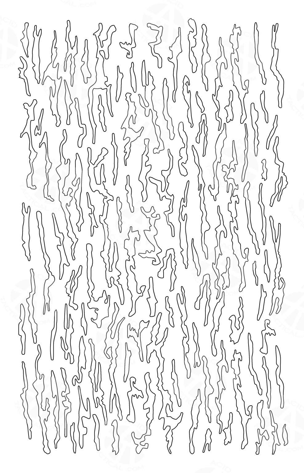 TREE BARK CAMO (2 Pack) - Camo Stencils for your Camouflage Painting Needs