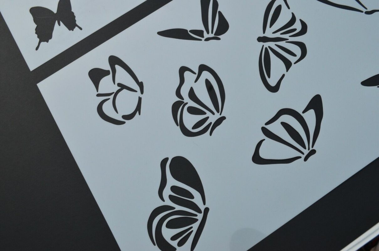 Hummingbird & Butterfly Airbrush Stencils (4 Pack) - Camo Stencils for ...