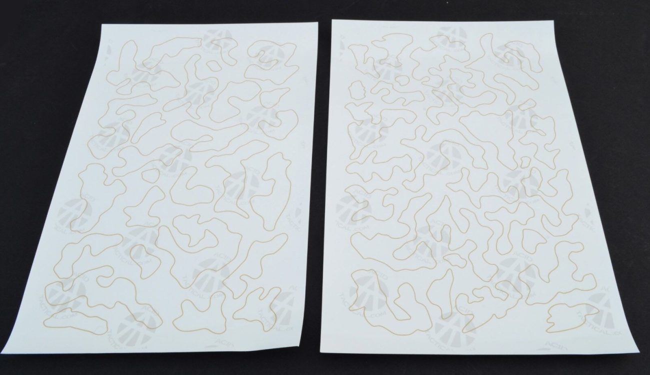 SMALL MULTICAM (2 PACK) - Camo Stencils for your Camouflage Painting Needs