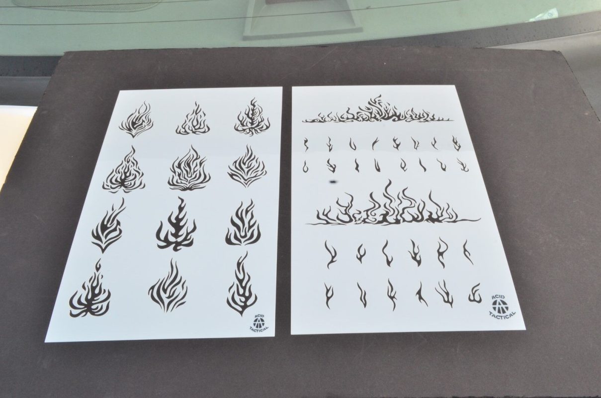 Fire Flames Stencils (2 Pack) - Camo Stencils for your Camouflage ...