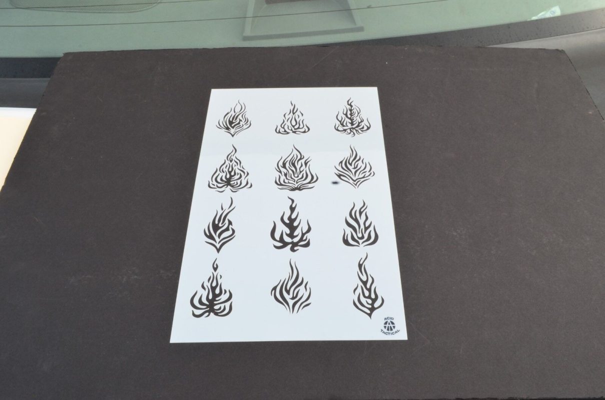 Fire Flames Stencils (2 Pack) - Camo Stencils for your Camouflage ...