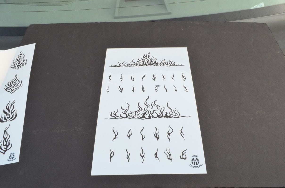 Fire Flames Stencils (2 Pack) - Camo Stencils for your Camouflage ...