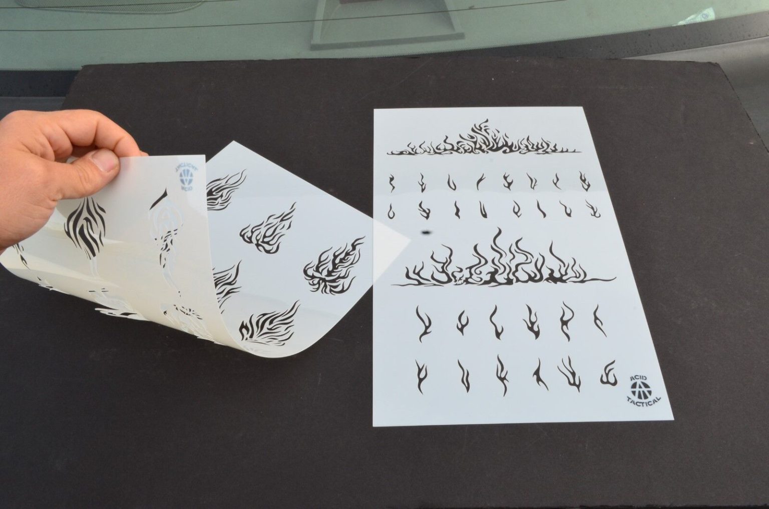 Fire Flames Stencils (2 Pack) - Camo Stencils for your Camouflage ...