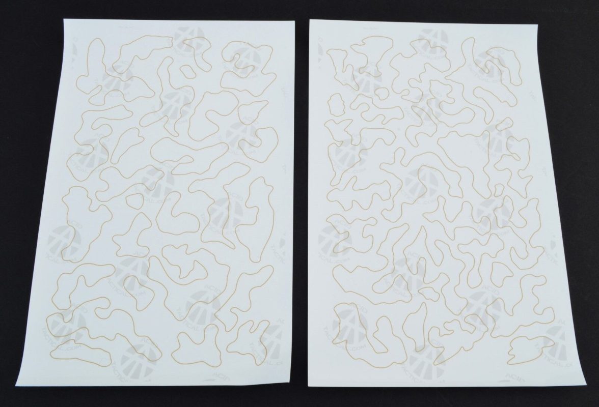 SMALL MULTICAM (2 PACK) - Camo Stencils for your Camouflage Painting Needs