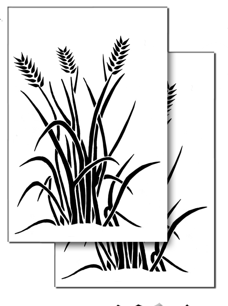 Wheat (2 Pack Same Design) - Camo Stencils for your Camouflage Painting ...