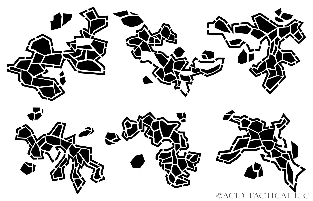 IceTac Camo Stencils (2 Pack Same Design) - Camo Stencils for your ...