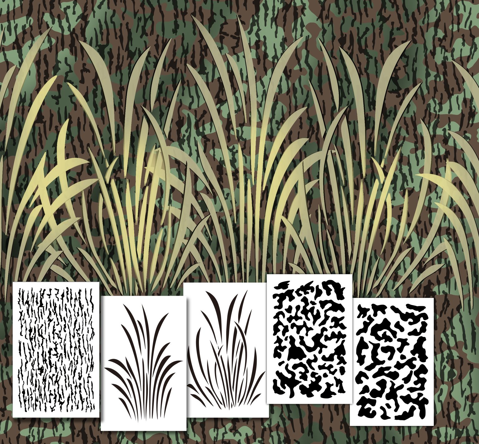 Camouflage Painting stencils at CamoStencils.com DIY Stencil kits