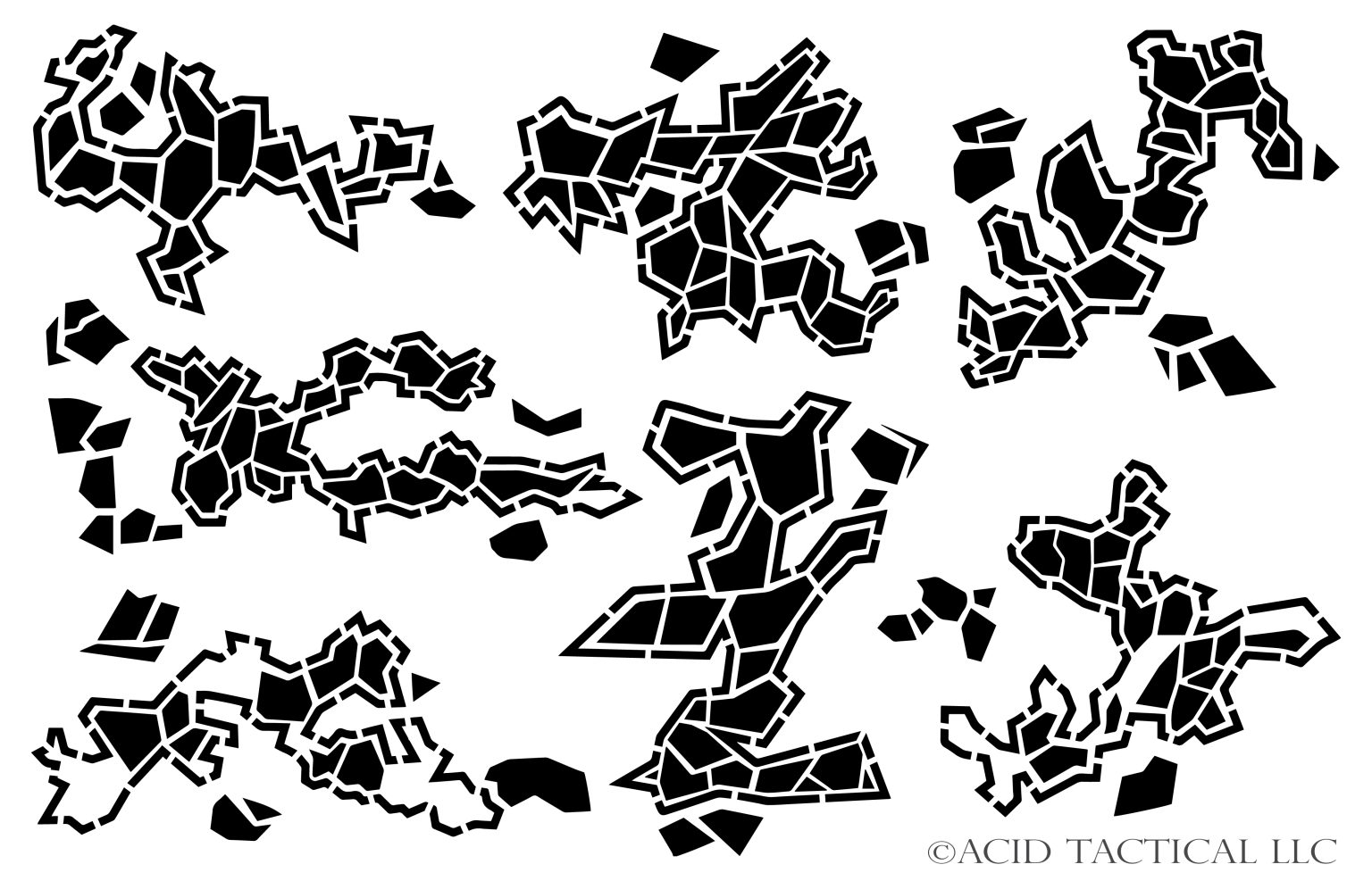 IceTac Camo Stencils (2 Pack Same Design) - Camo Stencils for your ...