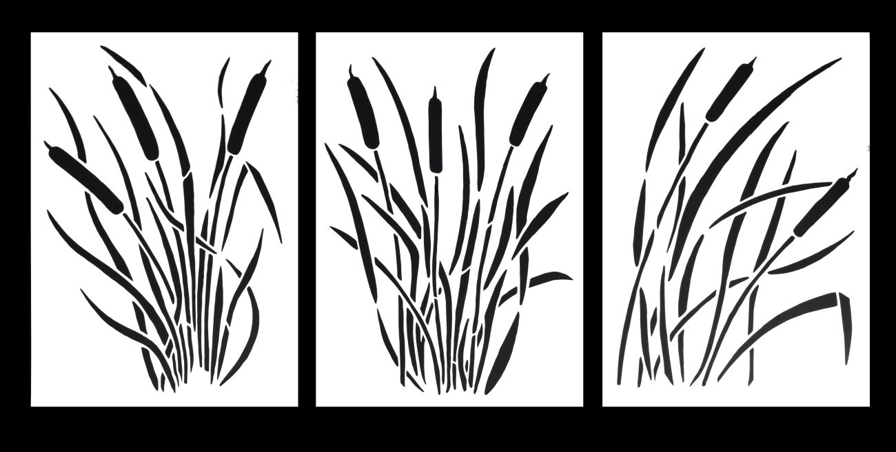 Camo Duck boat stencils Set - Cattails, Bark, Army - Camo Stencils for ...