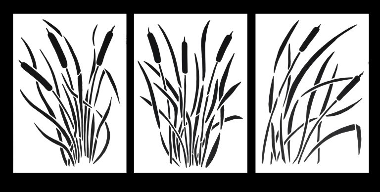 Camo Duck boat stencils Set - Cattails, Bark, Army - Camo Stencils for ...